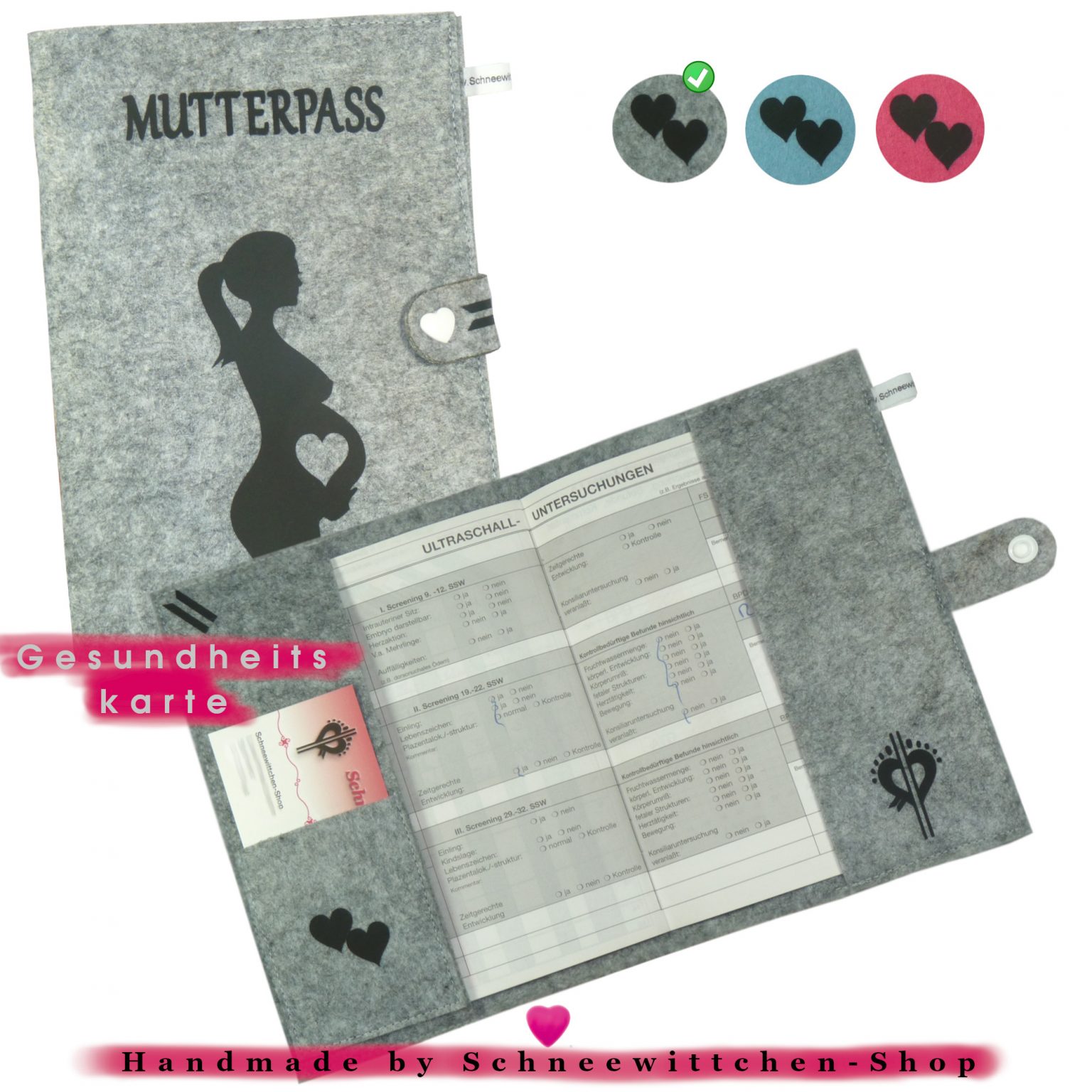 Classic Mutterpasshülle aus Filz für den deutschen Mutterpass