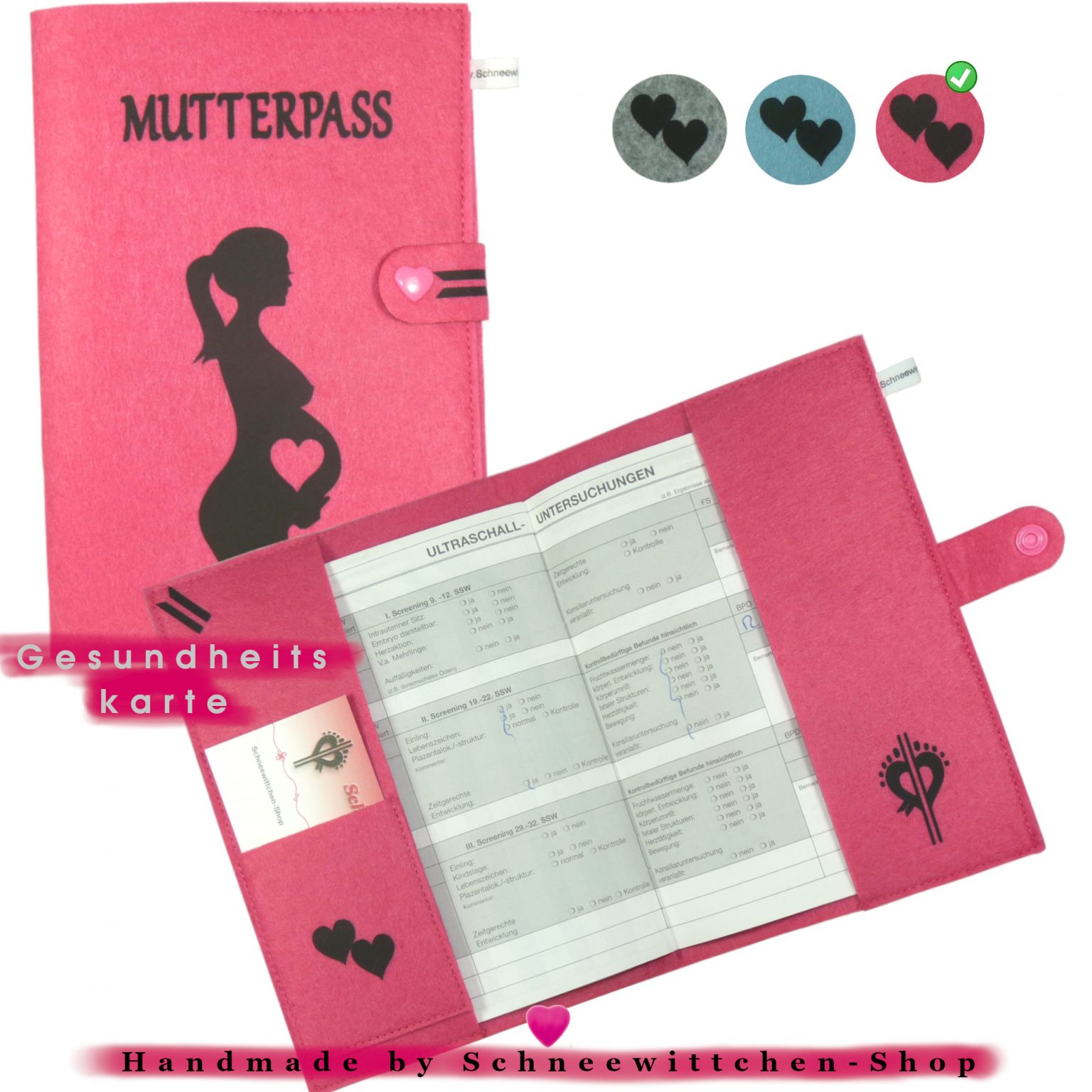 Classic Mutterpasshülle aus Filz für den deutschen Mutterpass